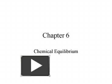 Chemical Equilibrium presentation | free to view