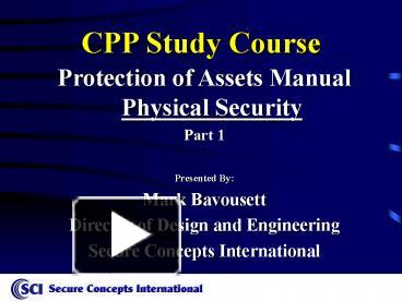 CPP Study Course presentation | free to view