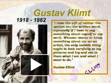 ' Gustav Klimt ' presentation | free to view