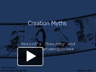 PPT – Creation Myths PowerPoint presentation | free to view - id: 103cb ...