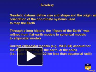 Geodesy presentation | free to view