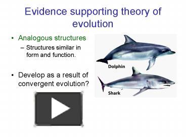 Evidence supporting theory of evolution presentation | free to view