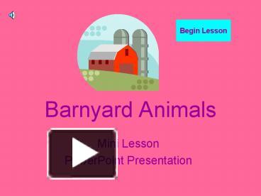 PPT – Barnyard Animals PowerPoint presentation | free to view - id ...