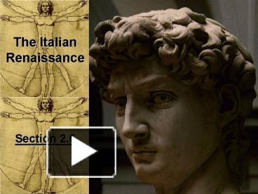 PPT – The Italian Renaissance PowerPoint presentation | free to view ...
