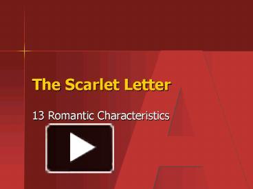 PPT – The Scarlet Letter PowerPoint presentation | free to view - id ...