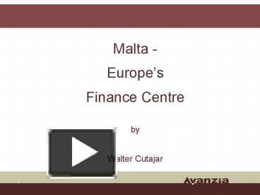 Malta presentation | free to view
