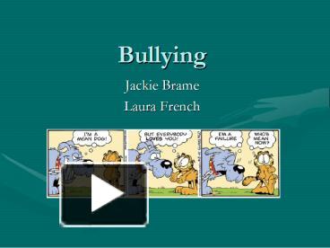 Bullying presentation | free to view