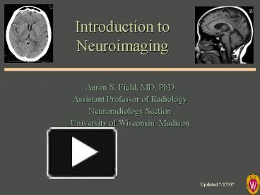 Introduction to Neuroimaging presentation | free to view