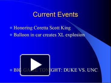 PPT – Current Events PowerPoint presentation | free to view - id: 10bb ...