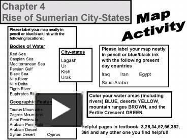 PPT – Chapter 4 Rise of Sumerian CityStates PowerPoint presentation ...