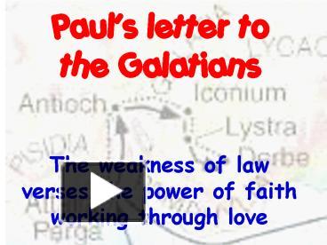 Pauls letter to the Galatians presentation | free to view