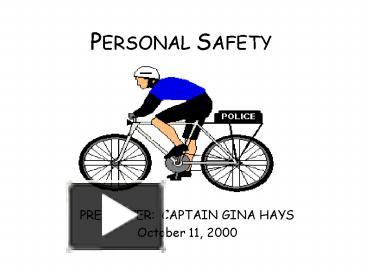PERSONAL SAFETY presentation | free to view