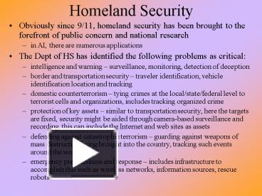 Homeland Security presentation | free to download