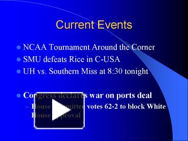 Current Events presentation | free to view
