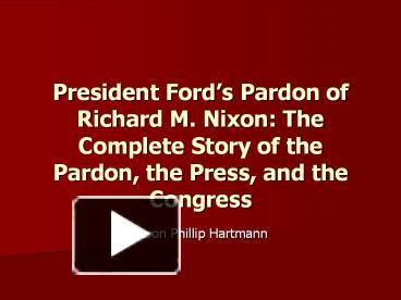 PPT – President Ford PowerPoint presentation | free to view - id: 11193 ...