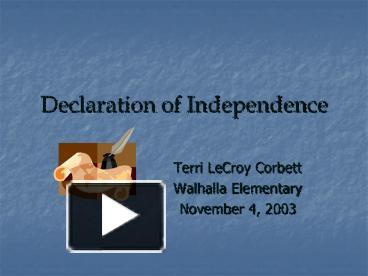Declaration of Independence presentation | free to download