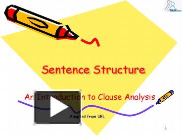 Sentence Structure presentation | free to view