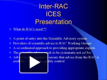PPT – InterRAC ICES Presentation PowerPoint presentation | free to view - id: 114570-ZjEzZ