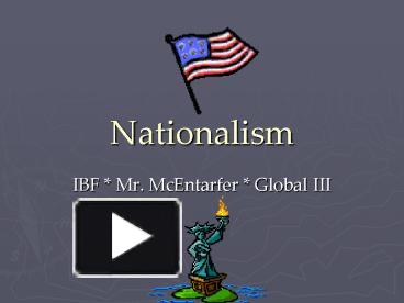 Nationalism presentation | free to view