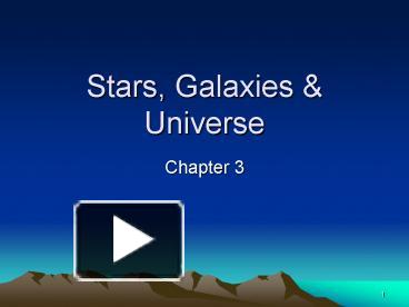 PPT – Stars, Galaxies PowerPoint presentation | free to view - id ...