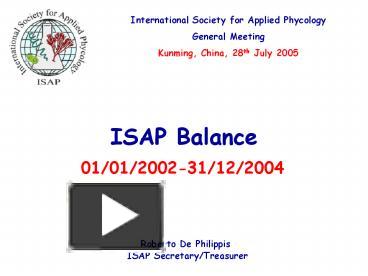 PPT – ISAP Balance PowerPoint presentation | free to view - id: 116dd4-NGFmM