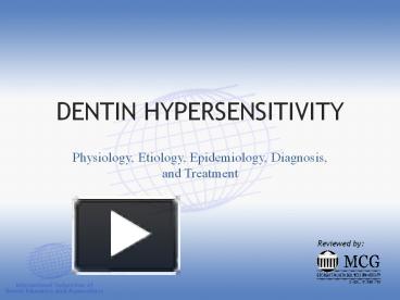 DENTIN HYPERSENSITIVITY presentation | free to view