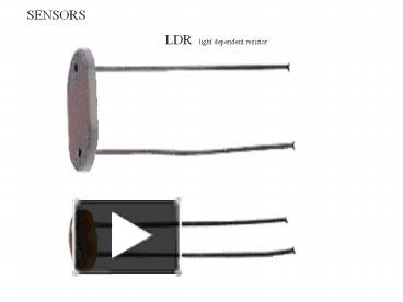 LDR light dependent resistor presentation | free to download