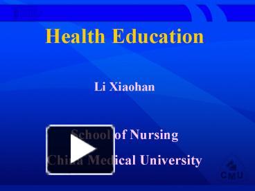 Health Education presentation | free to view