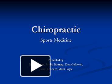 Chiropractic presentation | free to download
