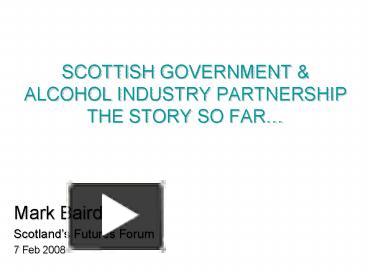 SCOTTISH GOVERNMENT presentation | free to view