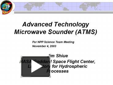 Advanced Technology Microwave Sounder ATMS presentation | free to view