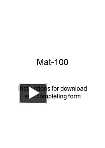 Mat100 presentation | free to download