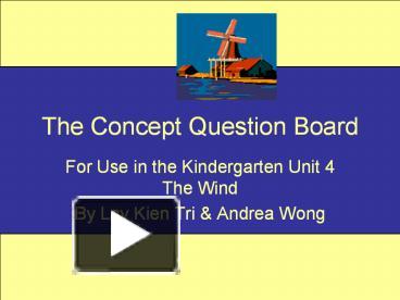 The Concept Question Board presentation | free to download