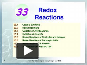 Redox Reactions presentation | free to view
