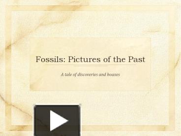 PPT – Fossils: Pictures of the Past PowerPoint presentation | free to ...