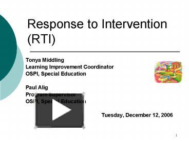 Response to Intervention RTI presentation | free to view