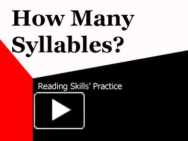 How Many Syllables presentation | free to view