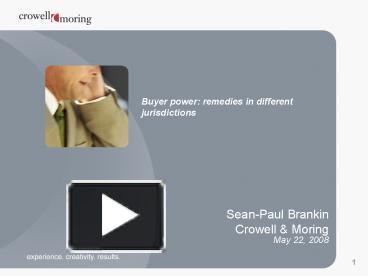 PPT – SeanPaul Brankin Crowell PowerPoint presentation | free to view - id: 11ce42-ZmQ3Y