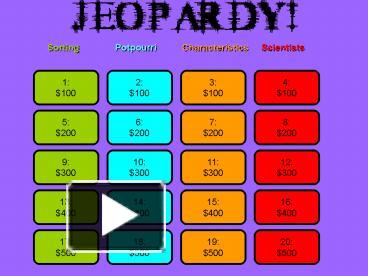 JEOPARDY presentation | free to download