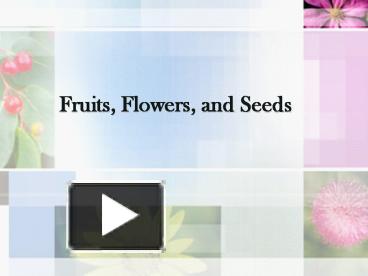 Fruits, Flowers, and Seeds presentation | free to view