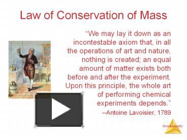 Law of Conservation of Mass presentation | free to download