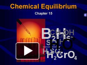 Chemical Equilibrium presentation | free to view