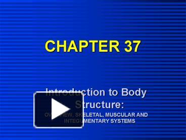Introduction to Body Structure: presentation | free to view