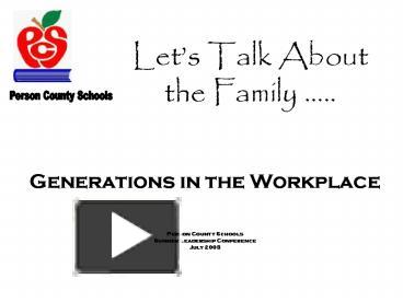 PPT – Lets Talk About the Family .. PowerPoint presentation | free to ...