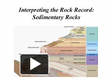 PPT – Interpreting the Rock Record: Sedimentary Rocks PowerPoint ...