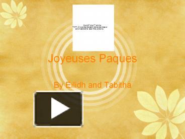 Joyeuses Paques presentation | free to download