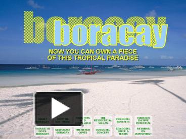 PPT – boracay PowerPoint presentation | free to download - id: 1219aa-OWYwO