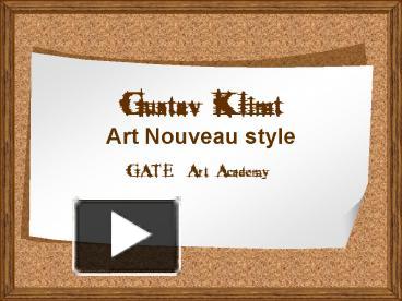 Gustav Klimt Art Nouveau style presentation | free to view