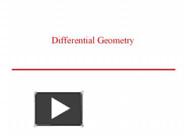 Differential Geometry presentation | free to download