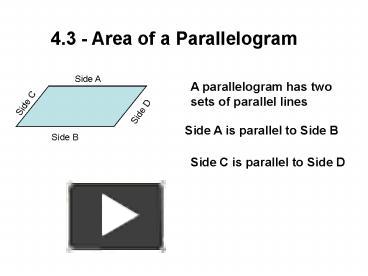 4.3 Area of a Parallelogram presentation | free to view